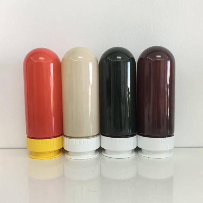 200ml/250ml Round PET Plastic Bottle with Black Anti-Theft Screw Cap for Food Packaging