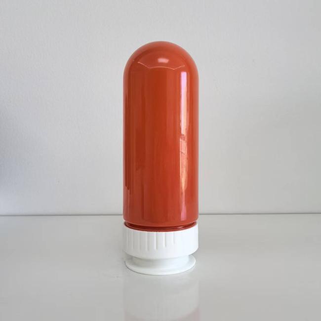 200ml/250ml Round PET Plastic Bottle with Black Anti-Theft Screw Cap for Food Packaging