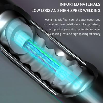 중국 Black Outdoor Armored Fiber Optic Cable G652D Duct Optical Fiber Cable 판매용