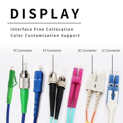 중국 SM MM 1M 2M 3M UPC APC 1 Core Fiber Optic Patch Cable For Wifi Network 판매용