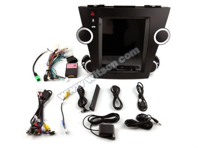 Cina 9.7'' Tesla Vertical Screen Per Toyota Highlander 2 XU40 2007-2013 Android Car Multimedia Player in vendita