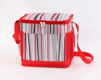 Cina Striped fabric cooler bag polyester cooler bag-HAC13114 in vendita