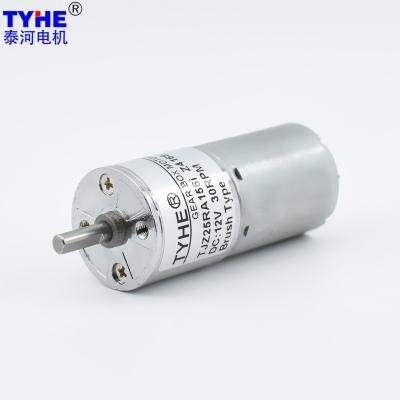 中国 直径6v 12v 24v 1N.M Rf370がグリルのためのマイクロDcギヤ モーターにブラシをかける合金ハウジング25mmを亜鉛でメッキしなさい 販売のため