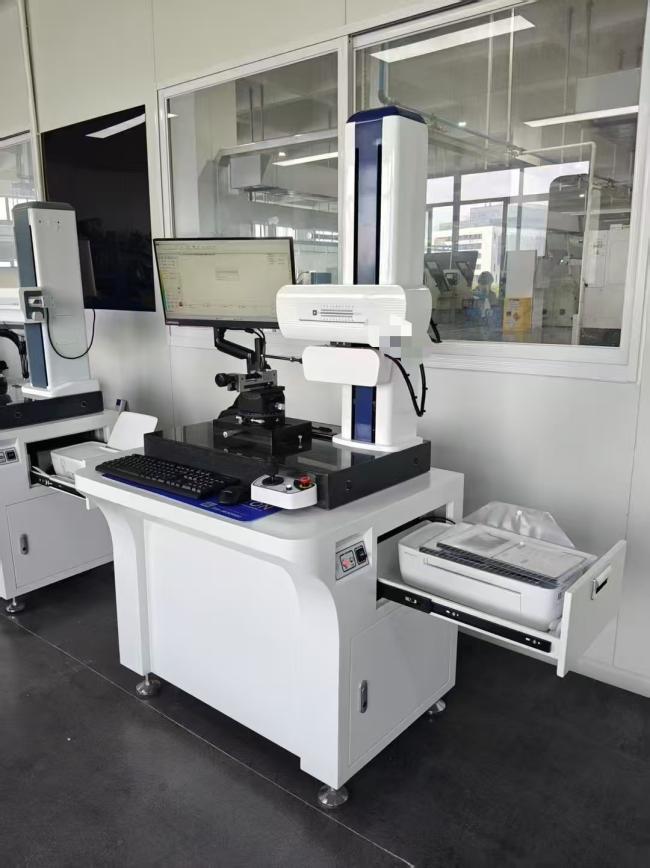 Close-up of measurement process