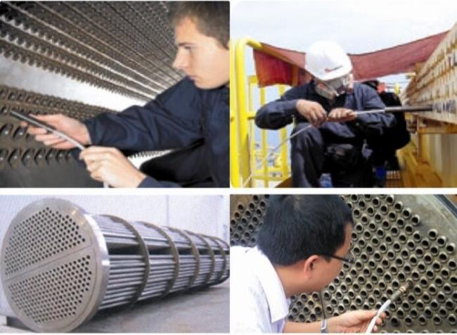 HEF-24ET Digital Multi-channel Eddy Current Flaw Detector in operation