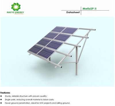 Cina Singolo sistema al suolo solare del supporto di Palo dell'installazione facile con la struttura affidabile in vendita