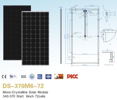 Cina pannello solare monocristallino PV del pannello solare di 340W 350W 360W 370W per l'azienda agricola solare in vendita
