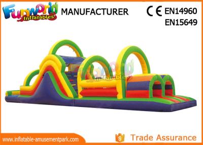 중국 0.55 MM PVC 방수포 Inflatables 장애물 코스, 파열 Trampoline 판매용