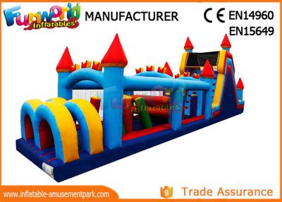 중국 0.55 MM PVC 방수포 Inflatables 장애물 코스, 파열 Trampoline 판매용