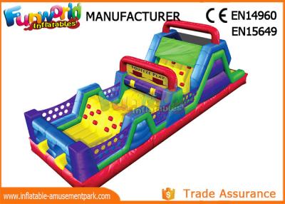 중국 0.55 MM PVC 방수포 Inflatables 장애물 코스, 파열 Trampoline 판매용