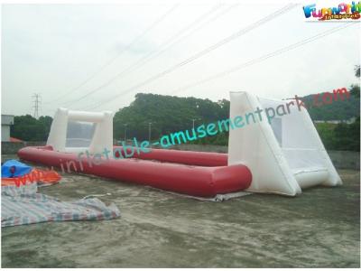 Chine jeux gonflables de sports de divertissement de 14m, champ imperméable de cour du football à vendre