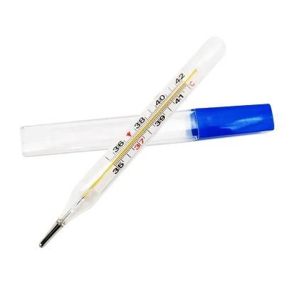 China Kwikglasthermometer Nieuw ontwerp orale oksel Medische kwikvrije klinische glazen thermometer Te koop