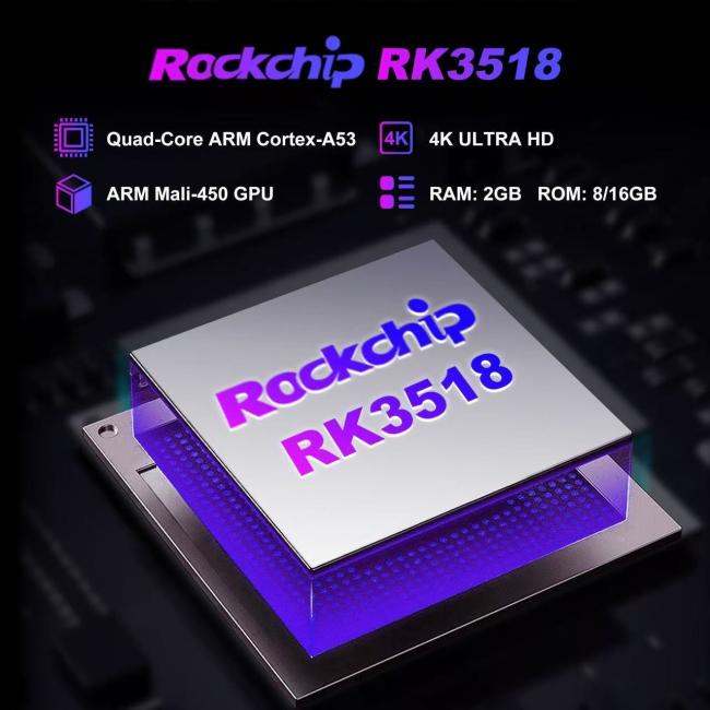 Rockchip RK3518 quad-core processor internal view