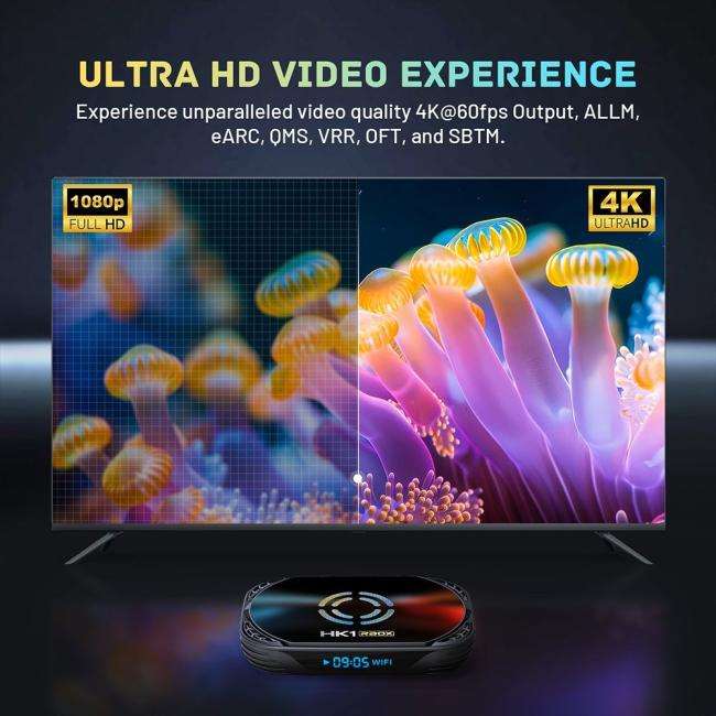 HK1 X50 displaying 4K Ultra HD content