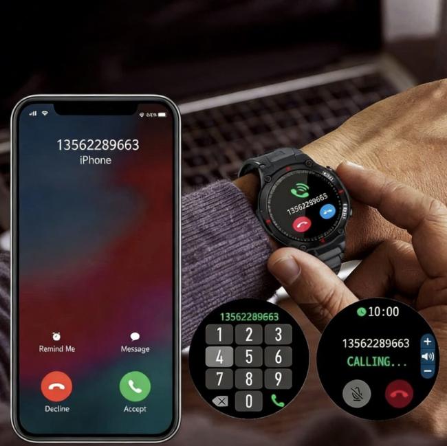 K22 smartwatch showing Bluetooth calling functionality