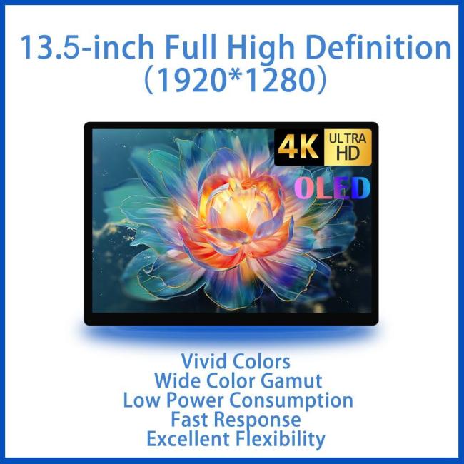 High-resolution display showing clear video playback