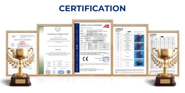 Product certifications and patents documentation