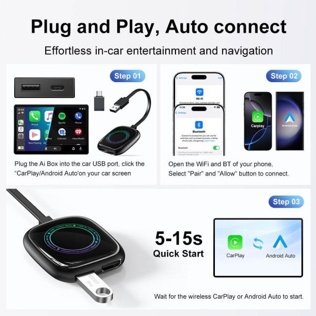 Wireless CarPlay connectivity demonstration