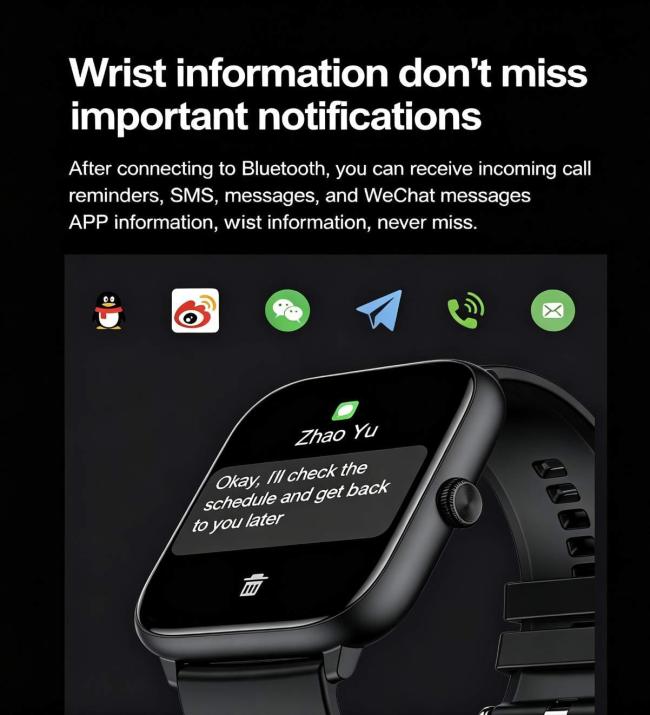 Smart notification features on watch display