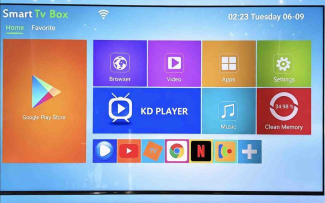 TVR3 TV Stick premium user interface