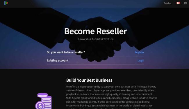 IPTV reseller panel interface