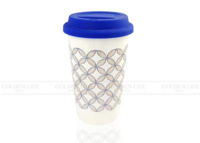 Chine Emportez les tasses de café faites sur commande 11 onces avec le couvercle de silicone de preuve d'égouttement à vendre