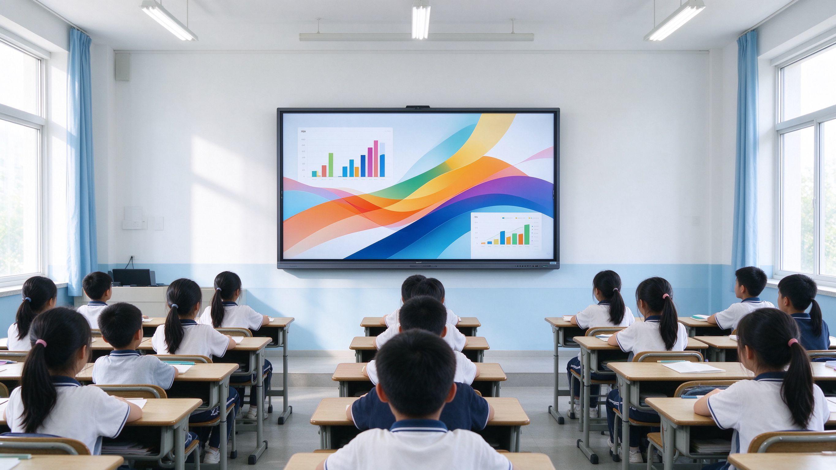 Interactive flat panel size selection for classrooms