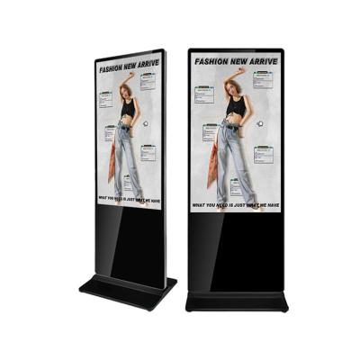 China 55 inch Indoor LCD Display Touch Screen Kiosk 1920x1080 2k Android Display Floor Standing Bank Digitaal signage Te koop