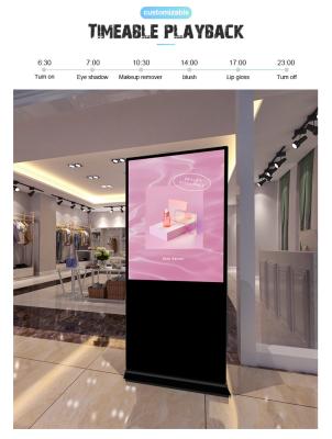 Chine Affichage LCD intérieur de 55 pouces écran tactile kiosque 1920x1080 2k affichage Android plancher debout banque signalisation numérique à vendre