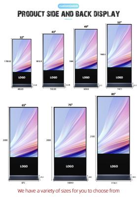 Chine Affichage LCD intérieur de 55 pouces écran tactile kiosque 1920x1080 2k affichage Android plancher debout banque signalisation numérique à vendre