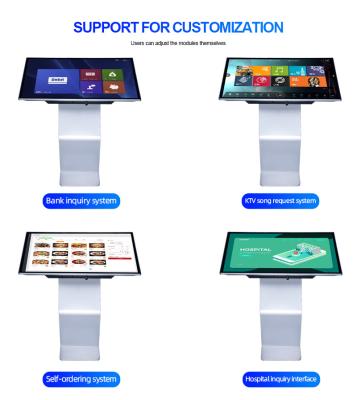 China Qtenboard Custom Label Popular Touch Screen Self Service Order Kiosk Desktop Payment Kiosk Outdoor Kiosk Display with Best Price for sale