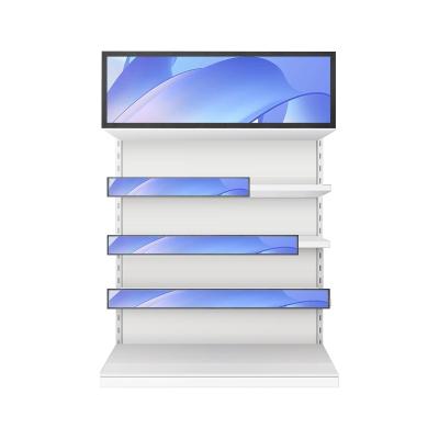 Cina Serie di display allungati Qtenboard | Monitor LCD a barra ad alta luminosità per scaffali retail e sistemi di informazione pubblica in vendita