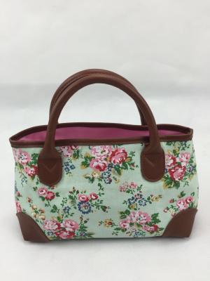 China Sacos de compras pequenos da senhora Lavável Mantimento Reusável Totalizador com as flores impressas à venda
