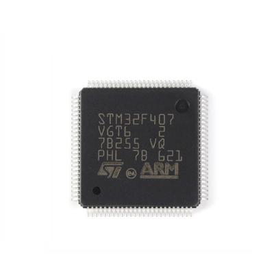 China originele chip IC STM32F407VGT6 LQFP-100STM32 MCU 32BIT 1MB FLASH 100LQFP microcontroller STM32F407VGT6 Te koop