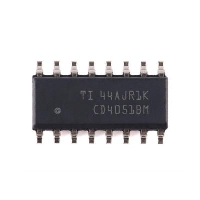 Китай CD4051BM96 SOP-16 CMOS одноканальный 8-канальный аналоговый мультиплексерный чип-сдвиг IC продается