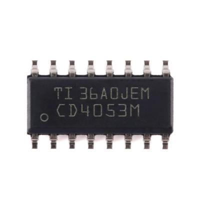 China CD4053BM96 SOIC-16 SPDT 3-Kanal-Analogschalter und Multiplexer-IC Integrierter Schaltkreis Elektronische Komponenten zu verkaufen