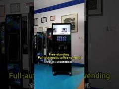 MACAS Kaffeemaschine Kaffeemaschine mit 27 Zoll Werbebildschirm