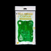 Quality Decorative Green Metallic Fringe Curtain For Christmas / Birthday / Party Decorations for sale