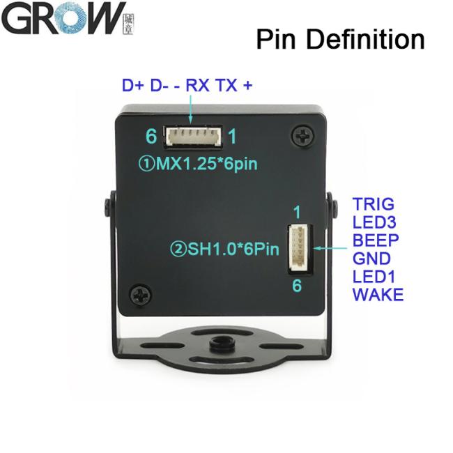 Grow GM71 1d 2D USB/Uart Barcode Scanner Module Reader with Interchangeable M12 Lens