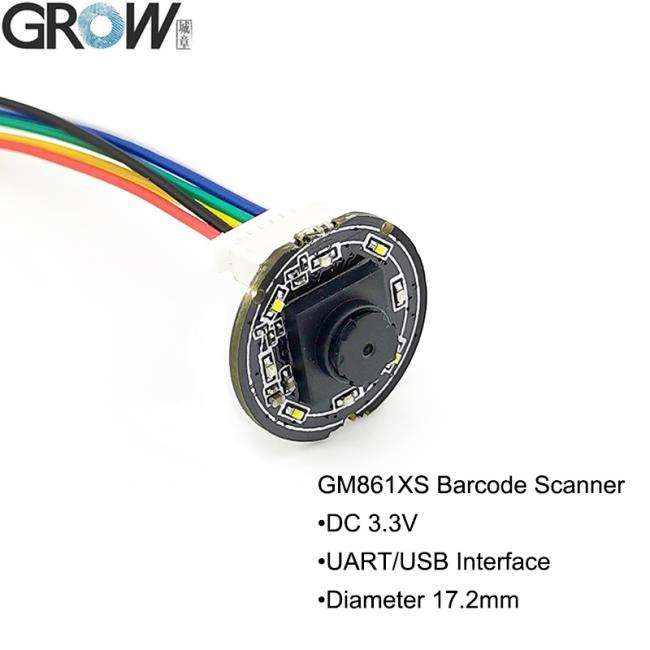 Grow GM861xs Small USB Uart Interface 1d/2D Barcode Reader Module