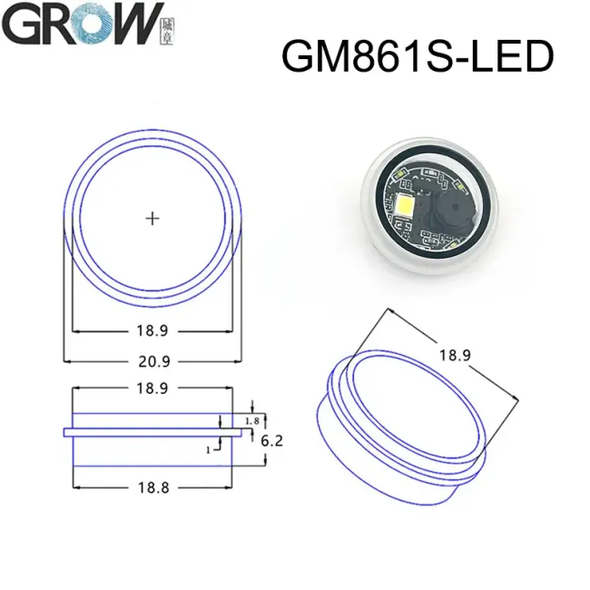 Grow GM861s-LED White Fill Light Qr Code Bar Code Barcode Scanner Module