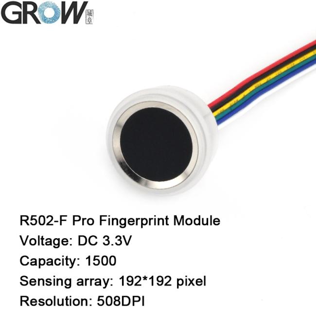 Grow R502-F IP65 Waterproof Small DC3.3V RGB LED Capacitive Fingerprint Module