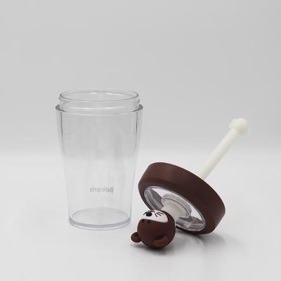 Cina 430ml BPA Straw Plastic Water Bottle libero per gli sport e l'entusiasmo di forma fisica in vendita