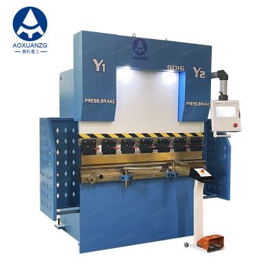 China WC67Y-80T 1600mm Metall-Stahlplattenbiegmaschine Hydraulische CNC-Druckbremsen mit TP10 zu verkaufen