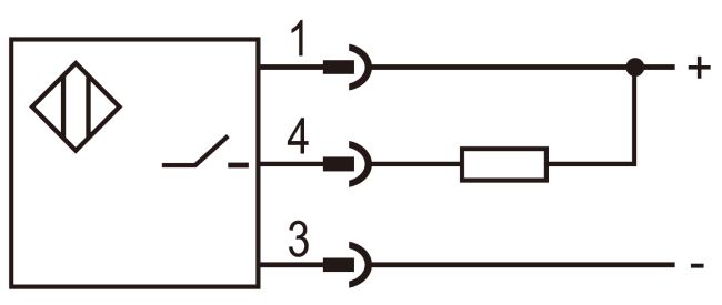 Connection diagram for IS2-M8 Series inductive sensor