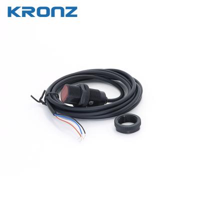China Sensor fotoelétrico difuso 10-500mm Detecção NPN/PNP Saída 24V 100mA Luz vermelha 635nm à venda
