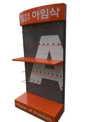 Cina Banco di mostra del gancio del piolo del pavimento/scaffale di esposizione su ordine Pegboard del metallo in vendita