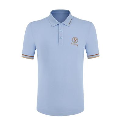Chine T-shirts de polo en coton pour hommes anti-pilling avec logo brodé et impression de sublimation à vendre