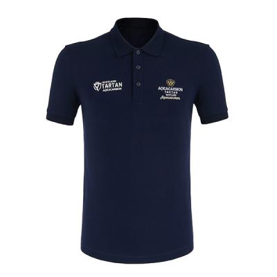 Chine T-shirts de polo en coton pour hommes anti-pilling avec logo brodé et impression de sublimation à vendre