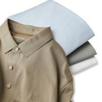 Quality 100% Cotton Plain Long Sleeve Men's Polo T Shirts with Custom Logo and Button Closure for sale